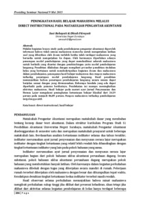 PENINGKATAN HASIL BELAJAR MAHASISWA MELALUI DIRECT INSTRUCTIONAL PADA MATAKULIAH PENGANTAR ...